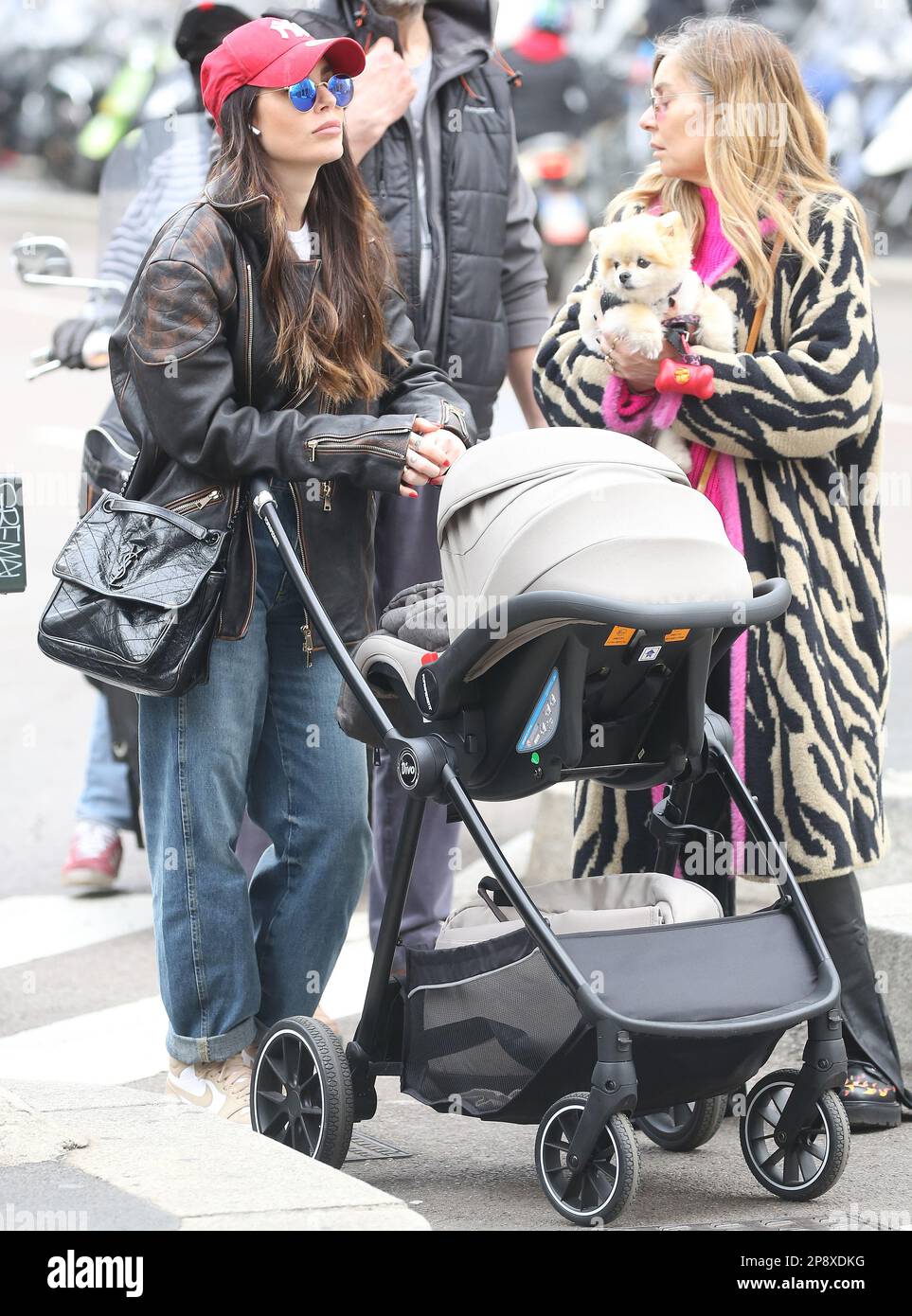 Milan, It. 09th Mar, 2023. Bianca Atzei for a walk in the center with ...