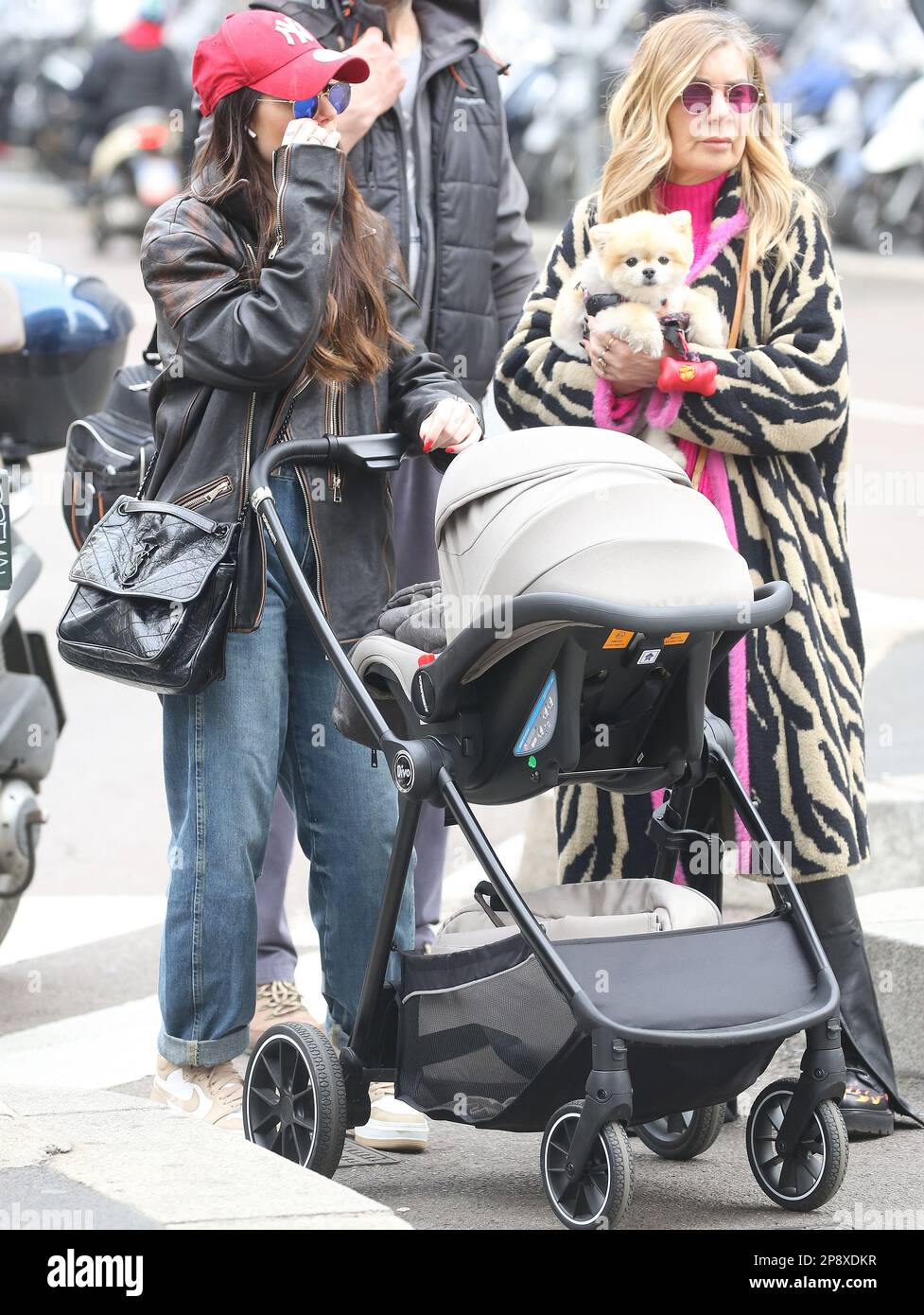 Milan, En. 09th Mar, 2023. Bianca Atzei for a walk in the center with ...