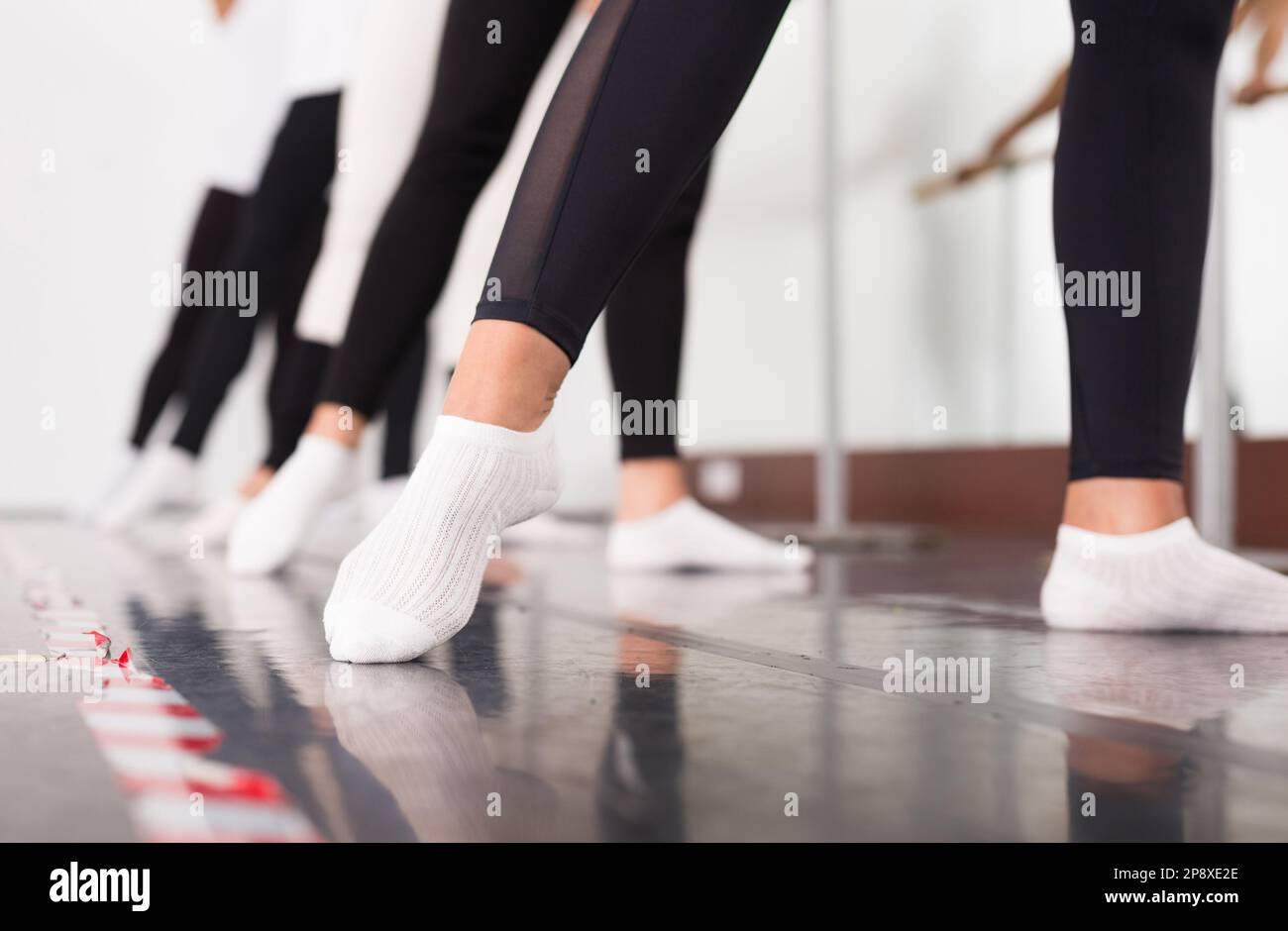 Close up of legs of ballet dancers Stock Photo - Alamy