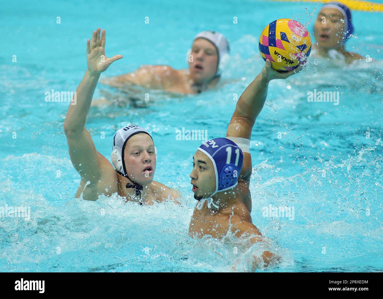 ZAGREB, CROATIA - MARCH 09: Keigo Okawa of Japan and Ryder Dodd of USA ...