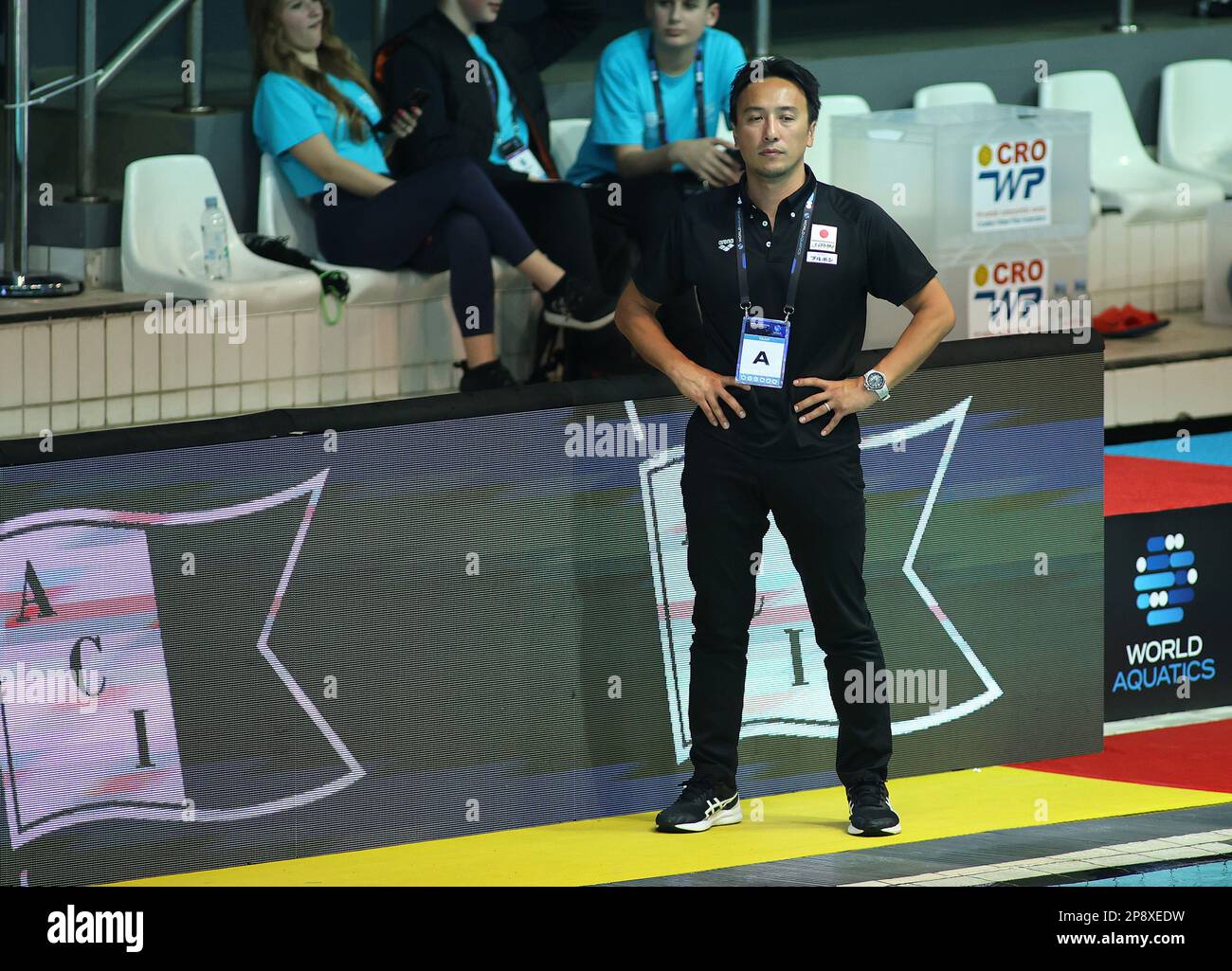 ZAGREB, CROATIA - MARCH 09: Head coach of Japan Yoshinori Shiota during ...
