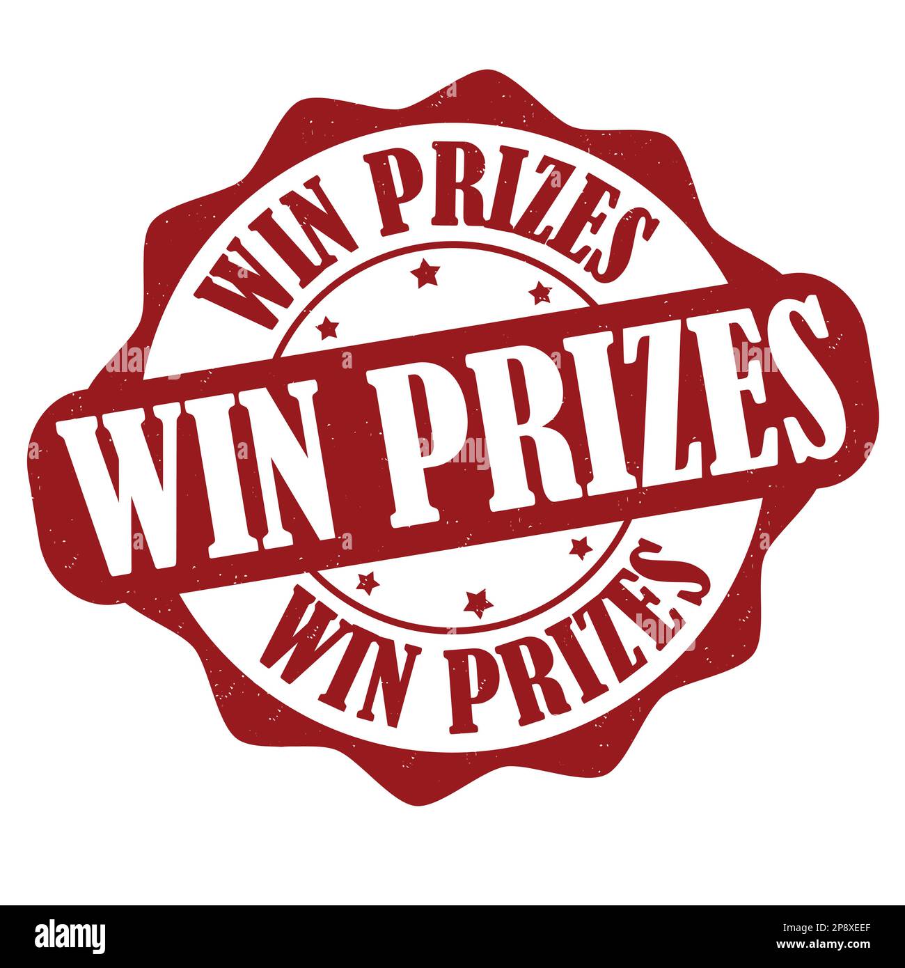 Win prizes grunge rubber stamp on white background, vector illustration ...