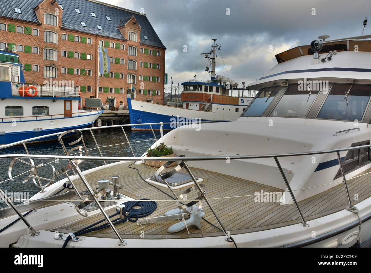Transport ships boats in Copenhagen in Denmark Stock Photo - Alamy