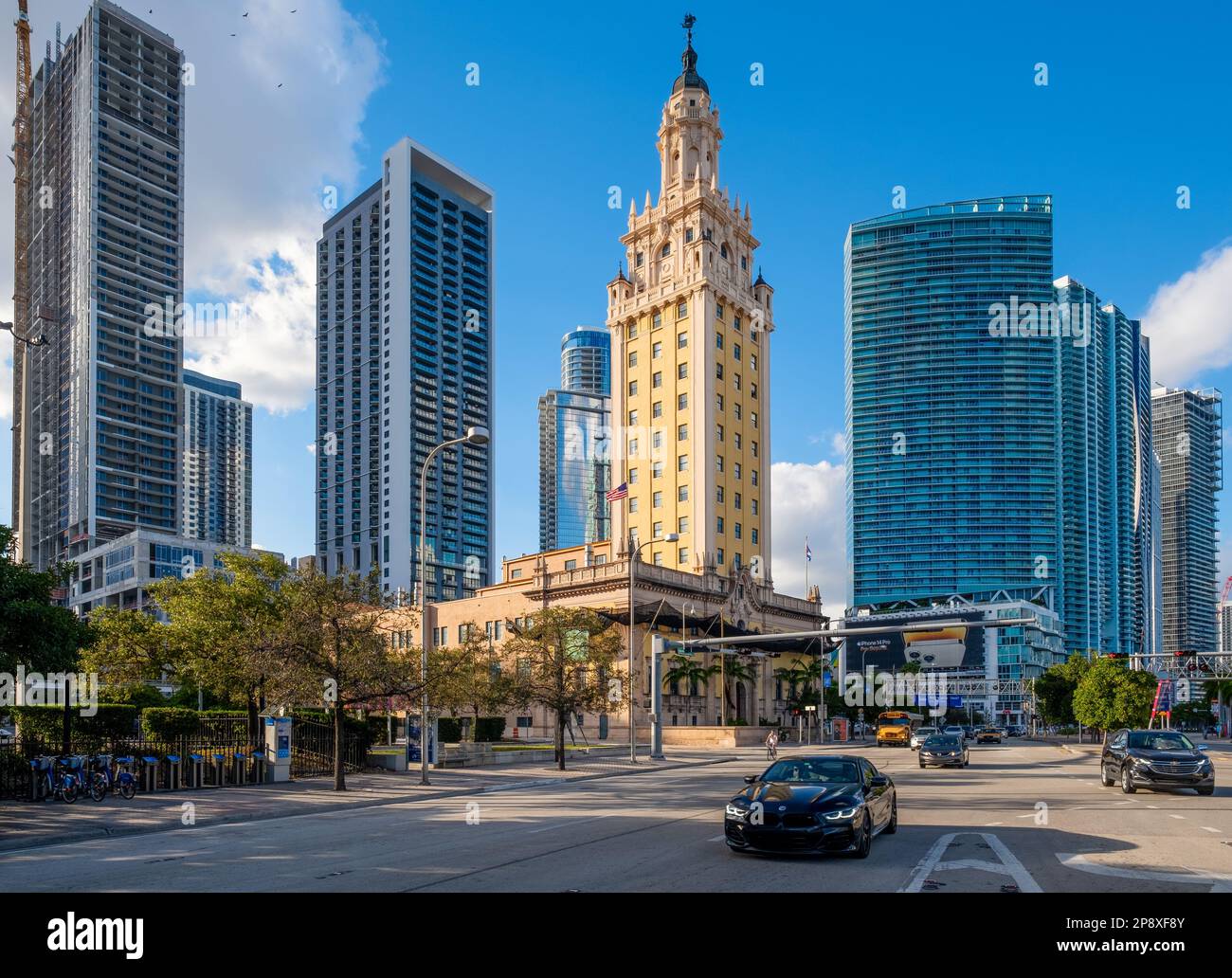 The Freedom Tower and the Miami downtown skyline Stock Photo - Alamy