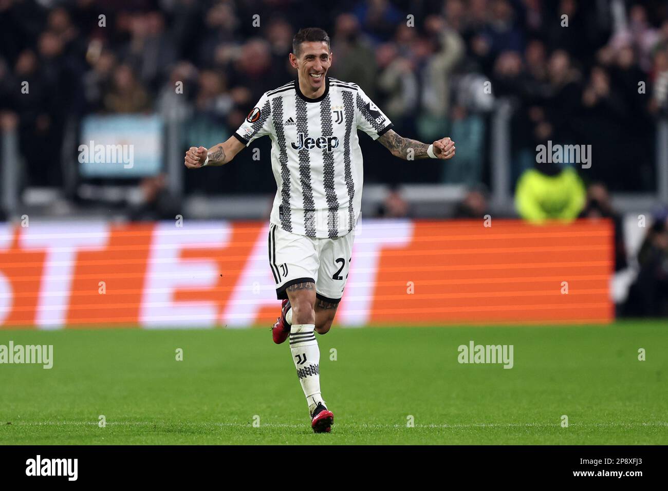 Angel Di Maria of Juventus Fc celebrates after scoring his team's first ...