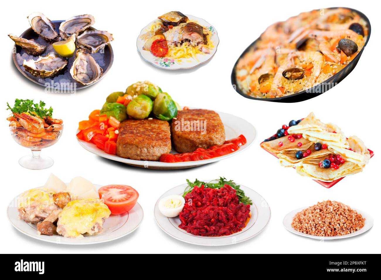 Collection of dishes isolated Stock Photo - Alamy