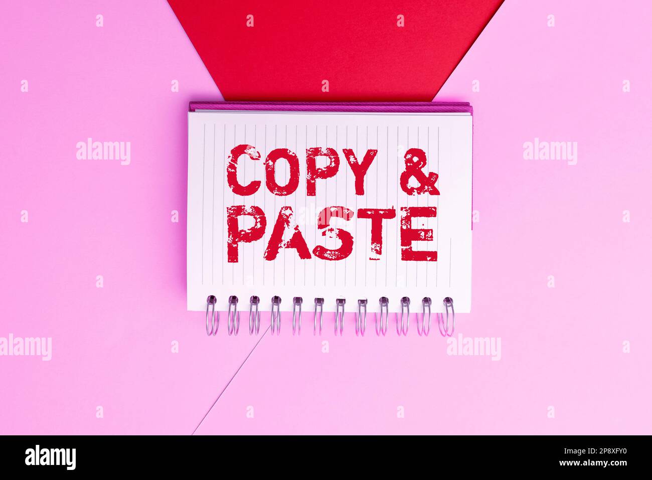 Conceptual caption Copy Paste. Business concept an imitation ...