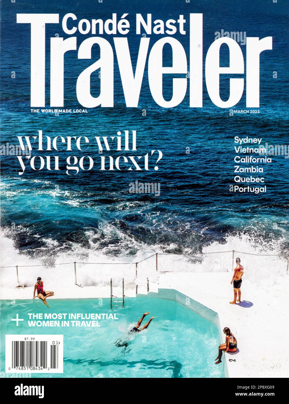March 2023 "Conde Nast Traveler" magazine cover, USA Stock Photo - Alamy