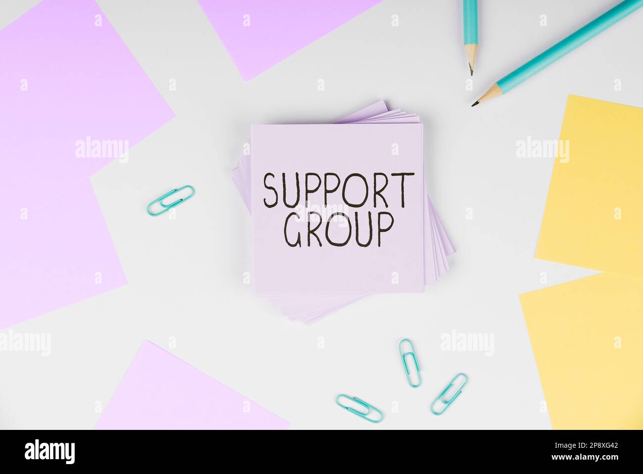 Text showing inspiration Support Group. Word for number of people ...