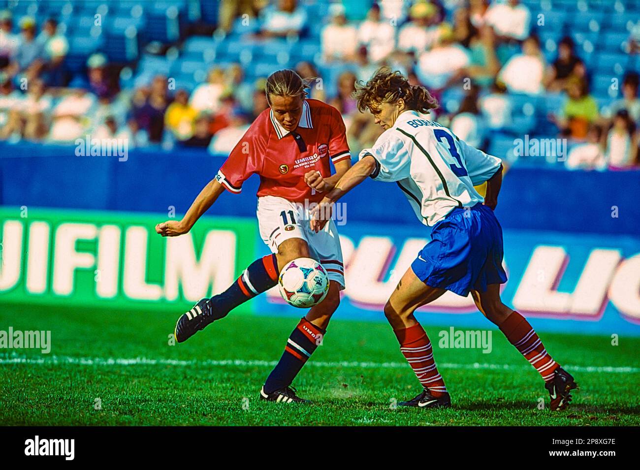 Marianne Pettersen (NOR) during NOR vs RUS at the 1999 FIFA Women's ...
