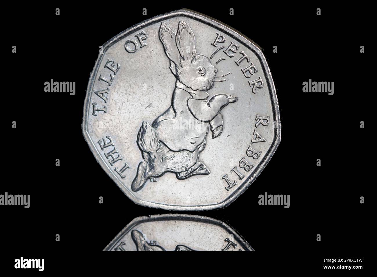 2017 50p coin featuring The Tale Of Peter Rabbit Stock Photo - Alamy
