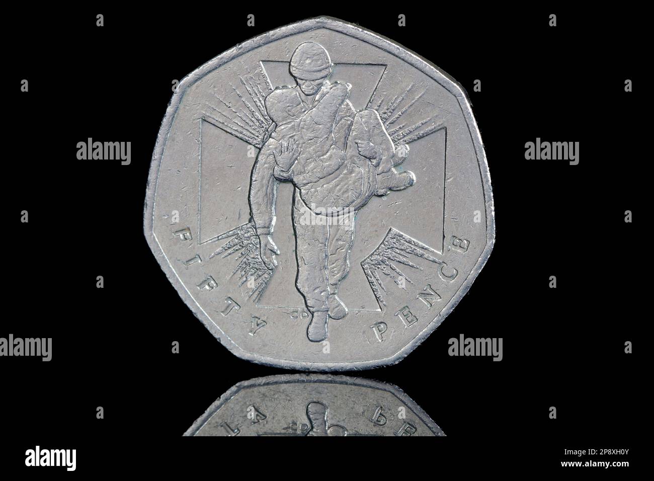Queen Elizabeth II 50p: Victoria Cross Heroic Acts issued in 2006 Stock ...