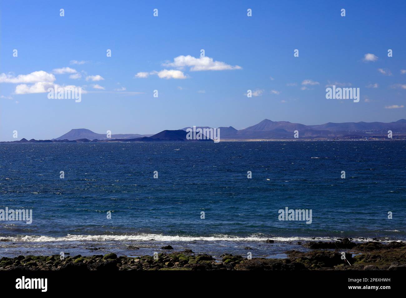 Las Coloradas beach, Playa Blanca, Lanzarote. Looking towards ...