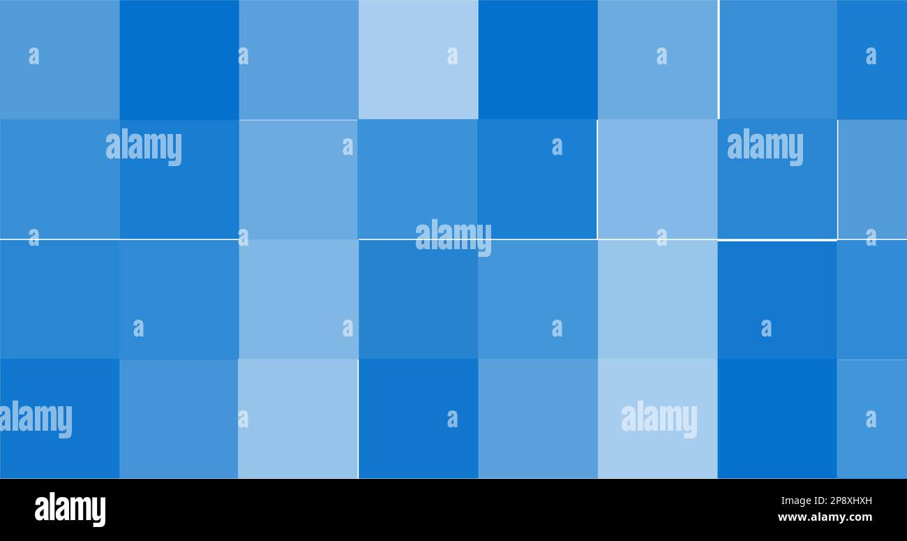 Rows of shades of blue and light blue pixels with copy space Stock ...