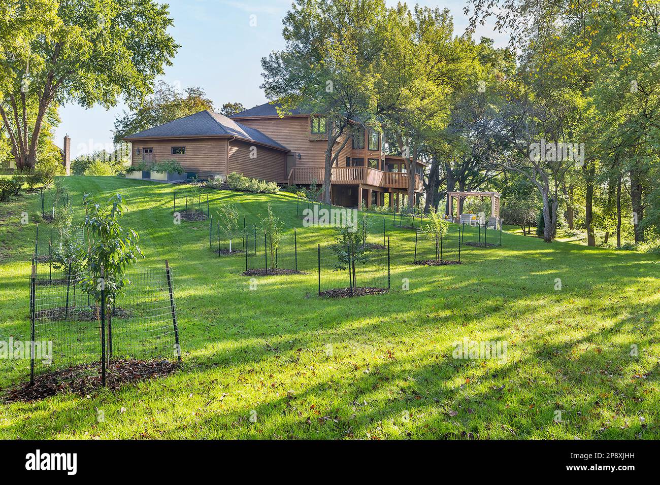Large sloping backyard hi-res stock photography and images - Alamy