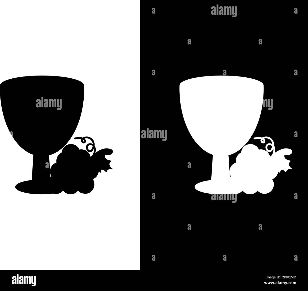 A group of black and white silhouettes for the Holiday Holy Week for ...