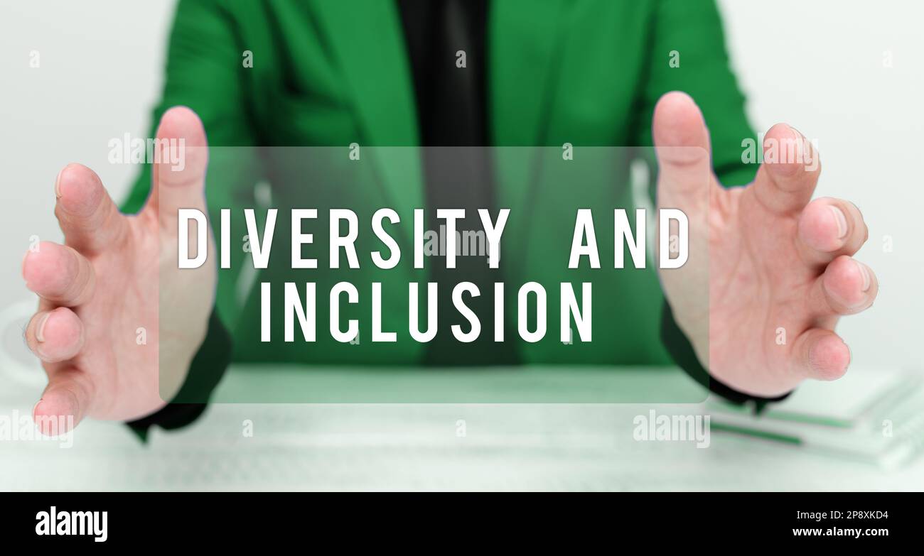 Conceptual display Diversity And Inclusion. Word for range human ...