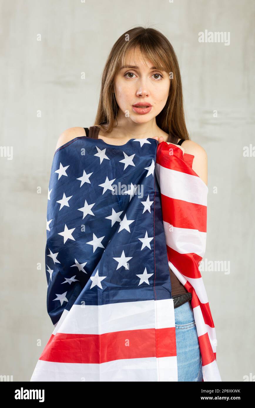 Female fan of USA team are upset by oss of their favorite team and ...