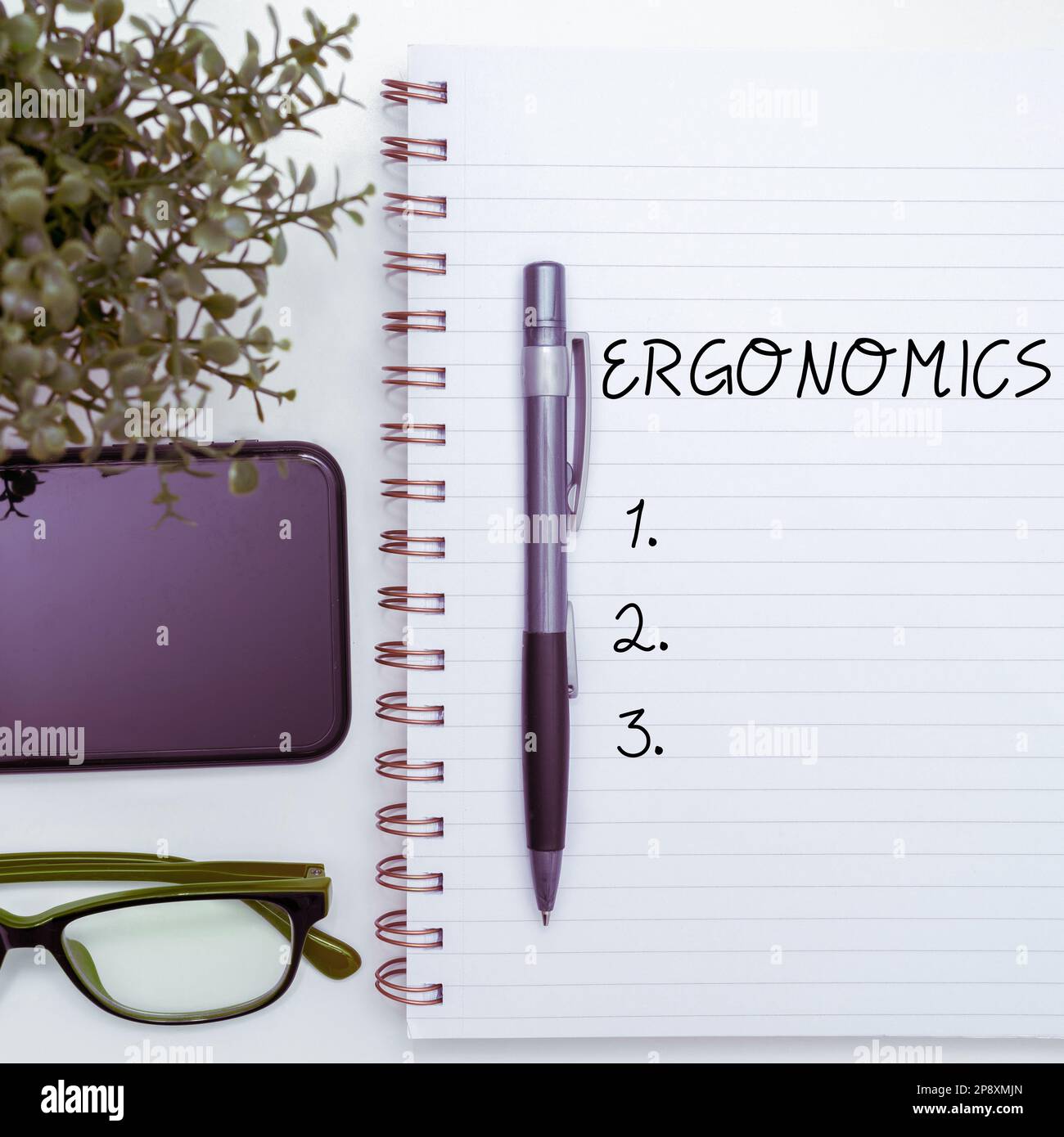 Text sign showing Ergonomics. Word for fitting or designing a workplace ...