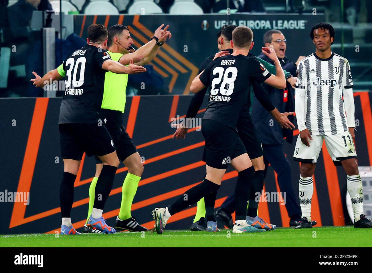 Turin, Italy. 09th Mar, 2023. Soccer: Europa League, Juventus Turin ...