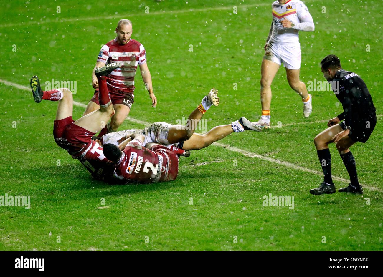 Wigan Warriors' Bevan French and Jake Wardle fail to stop Catalans ...