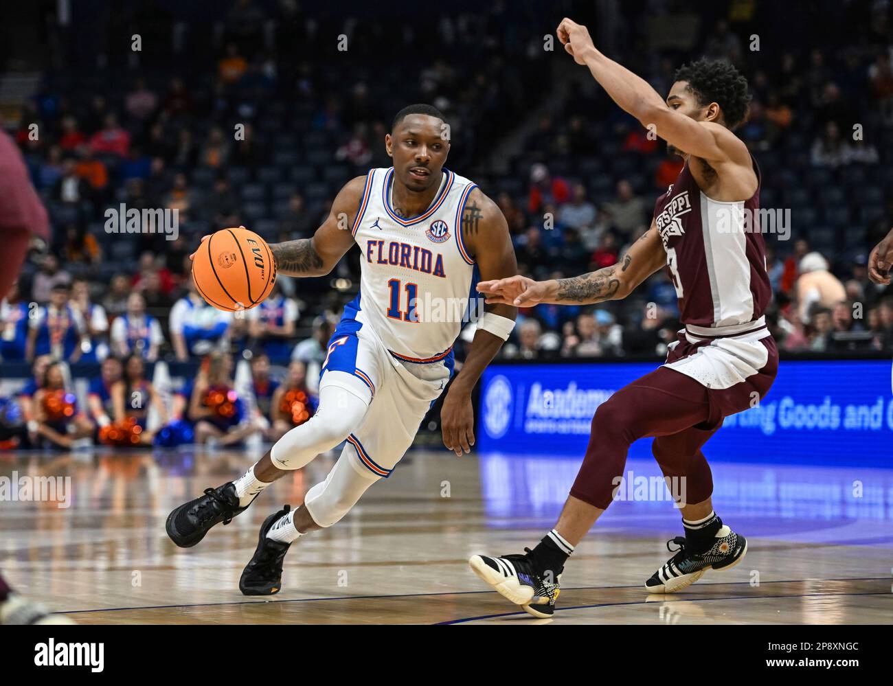 NASHVILLE, TN - MARCH 09: Florida Gators guard Kyle Lofton (11) drives ...