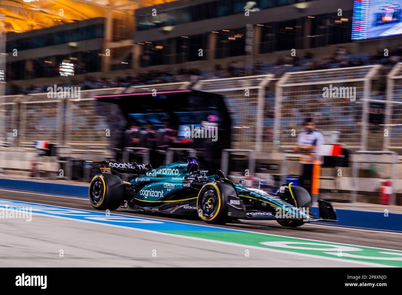 MANAMA, BAHRAIN, Sakhir circuit, 3. March 2023: #18, Lance STROLL, CAN ...
