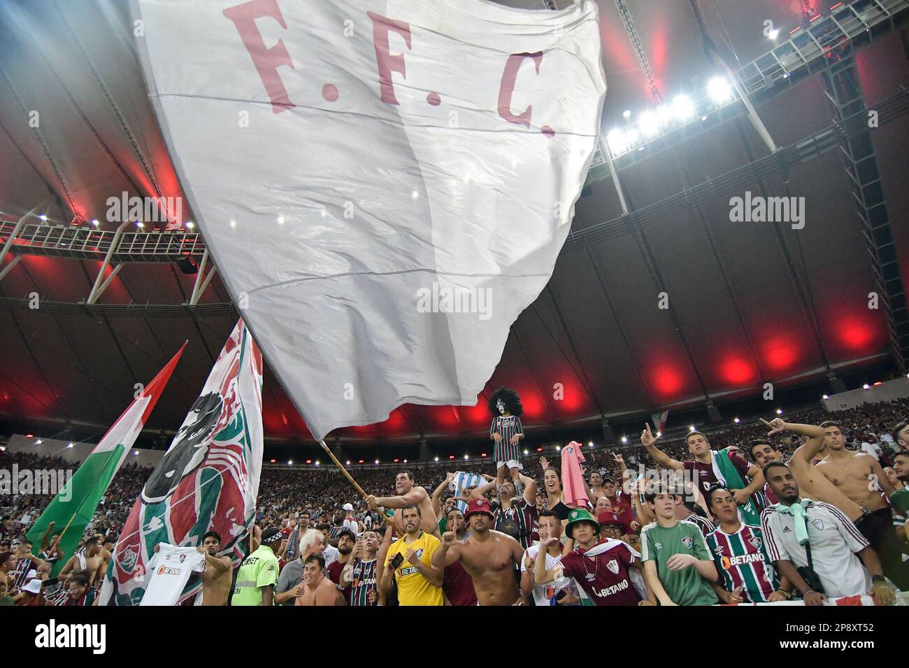 Rio de Janeiro, Brazil, 08th Mar, 2023. Supporters of Fluminense ...