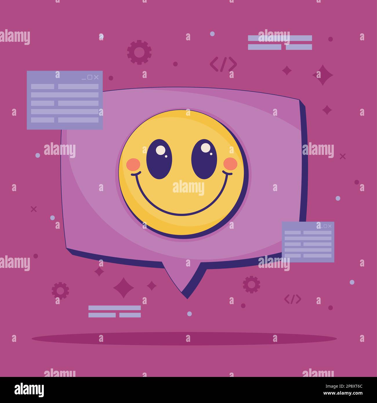 speech bubble with emoji icon Stock Vector Image & Art - Alamy