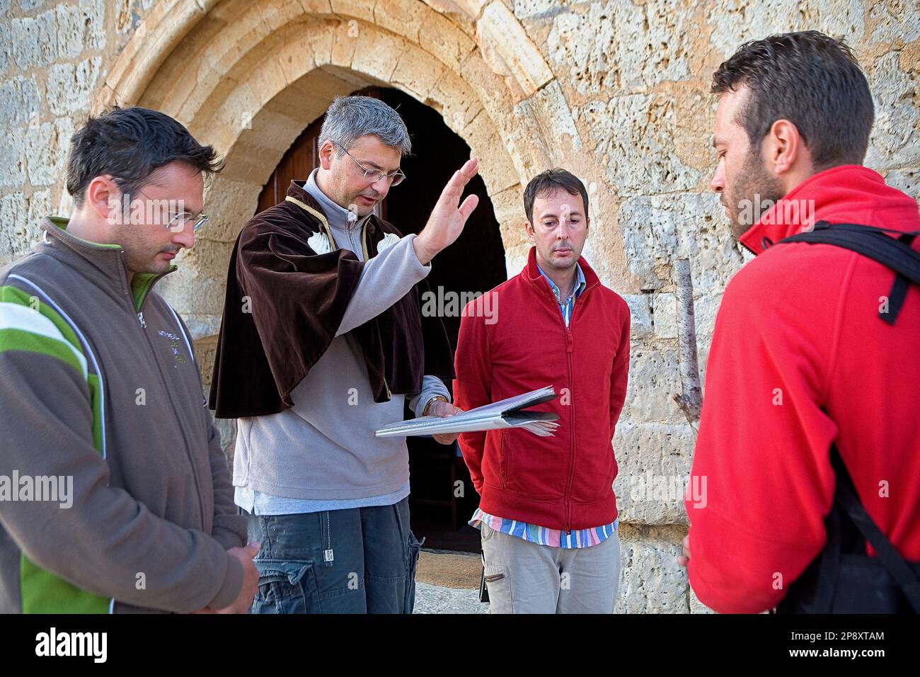 The `Hospitaleros´Mario on the left, Fazio on the right and the priest ...
