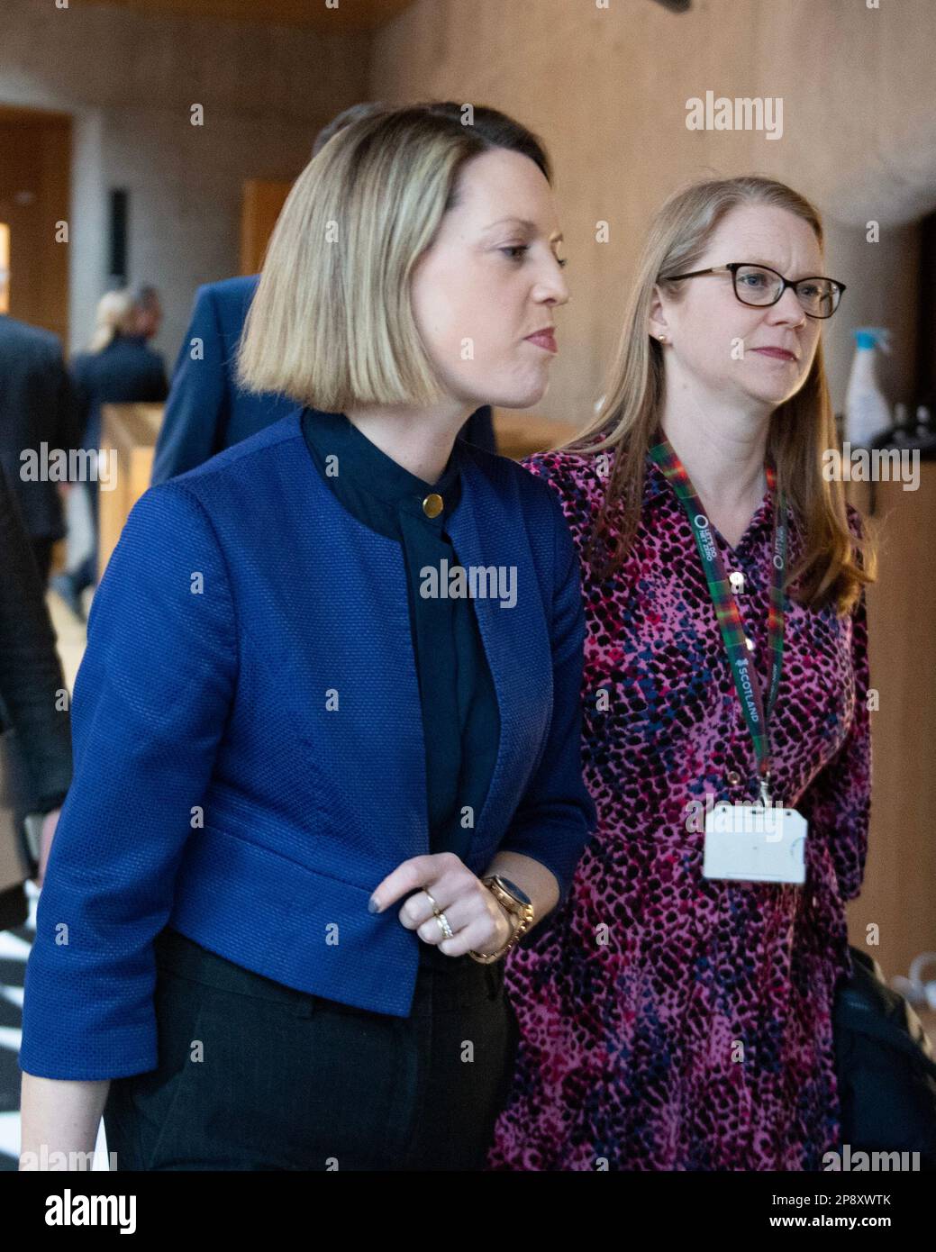 Edinburgh, Scotland, UK. 9th Mar, 2023. PICTURED: (L-R) Jenny Gilruth ...