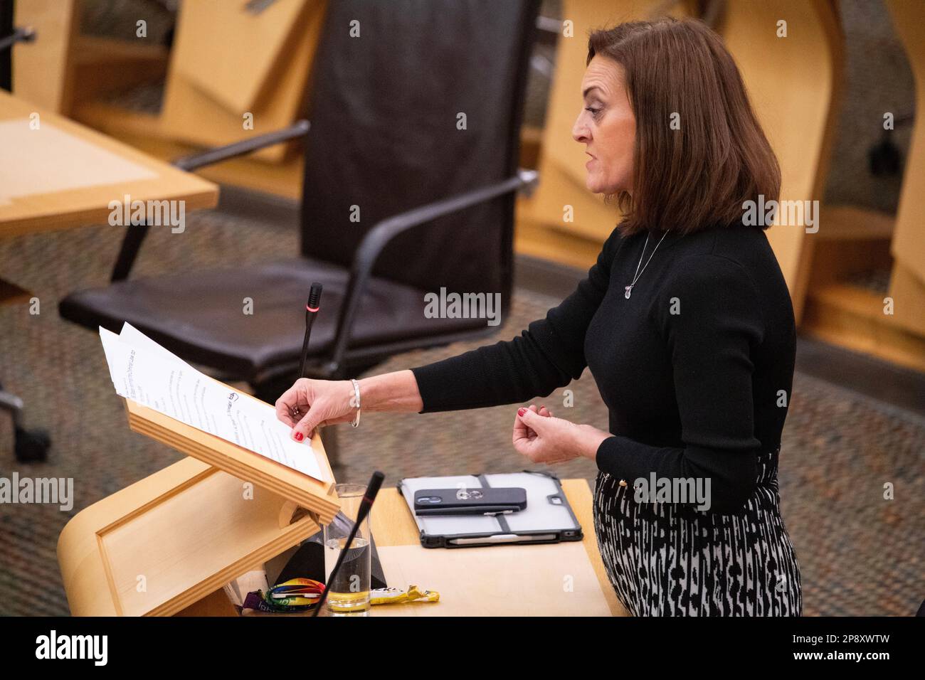 Edinburgh, Scotland, UK. 9th Mar, 2023. PICTURED: Collette Stevenson ...