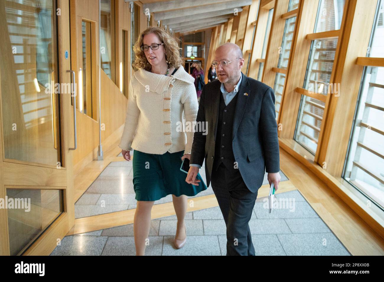 Edinburgh, Scotland, UK. 9th Mar, 2023. PICTURED: (L-R) Lorna Slater ...