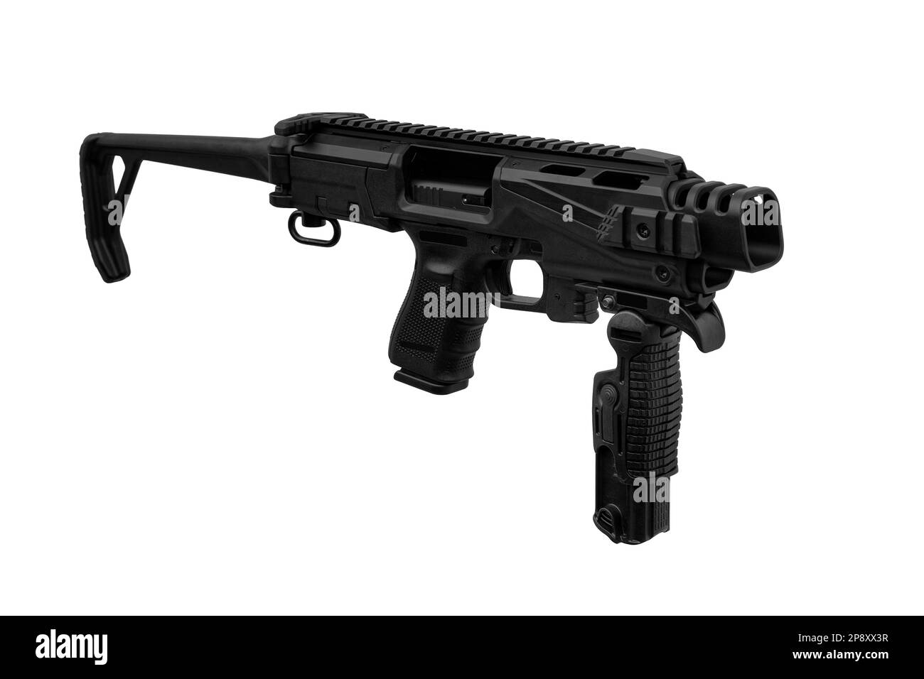 A modern 9mm semi-automatic pistol in a special body kit. Weapons for ...