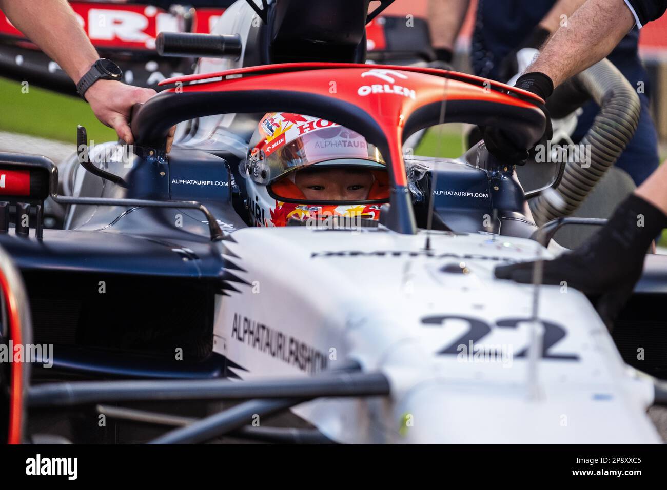 MANAMA, BAHRAIN, Sakhir circuit, 5. March 2023: #22, Yuki TSUNODA, JAP, Team Scuderia Alpha ...