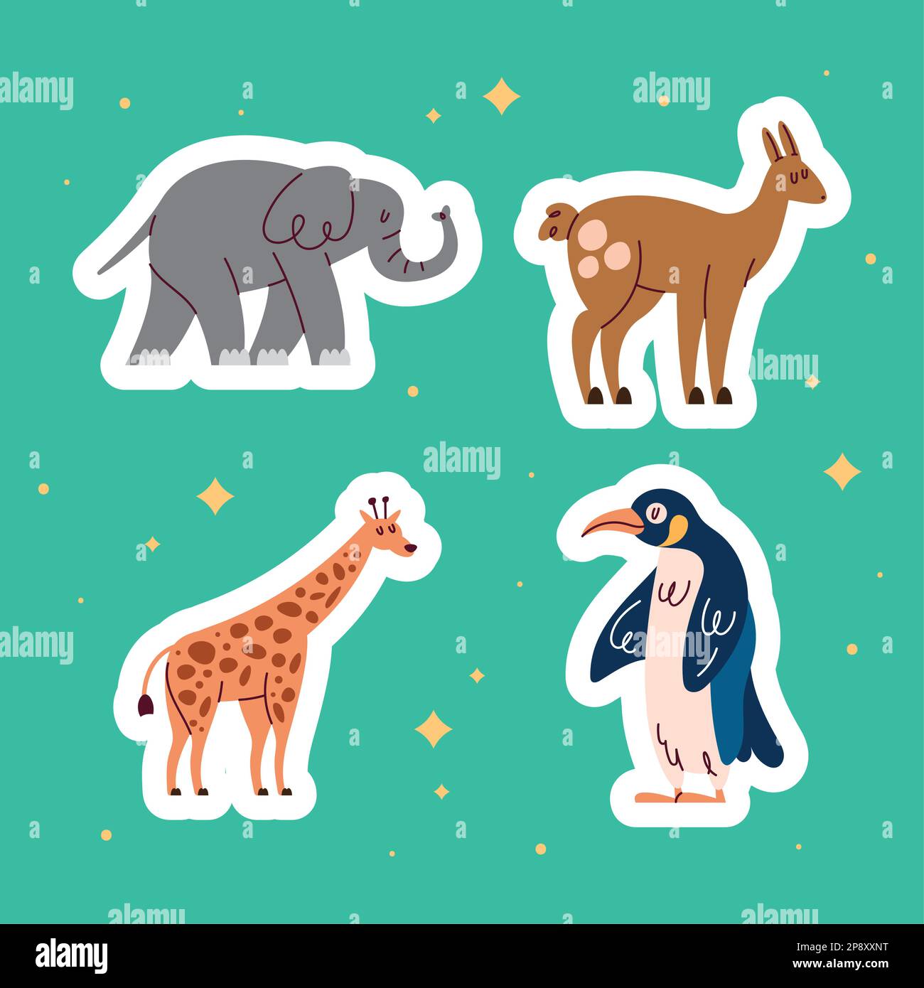 Four Wild Animals Differents Species Stock Vector Image Art Alamy four-wild-animals-differents-species-stock-vector-image-art-alamy