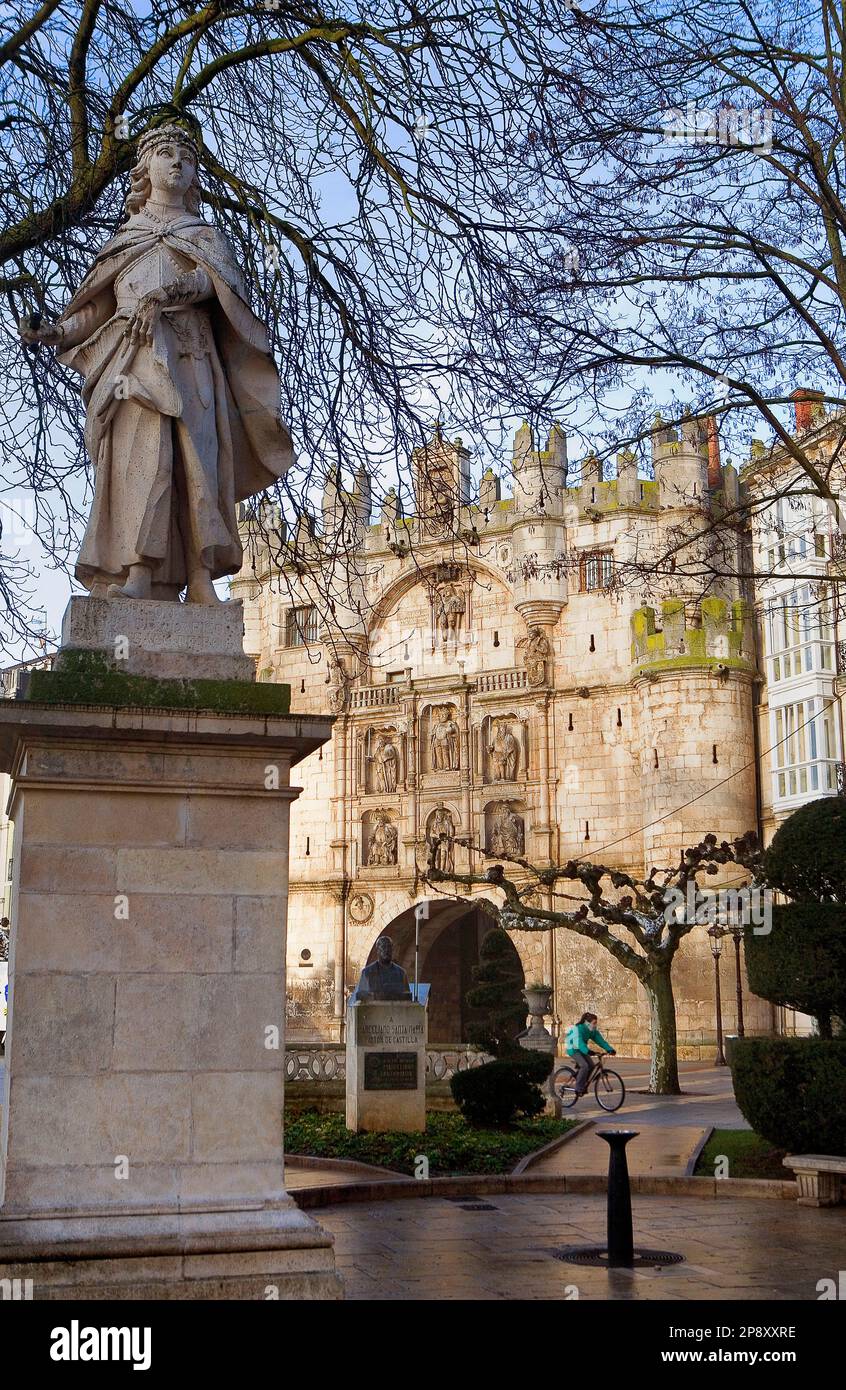 Puerta de Santa Maria. Burgos. Spain. Camino de Santiago Stock Photo ...