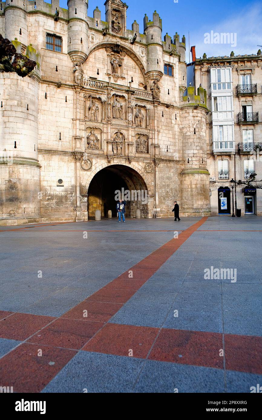 Puerta de Santa Maria. Burgos. Spain. Camino de Santiago Stock Photo ...
