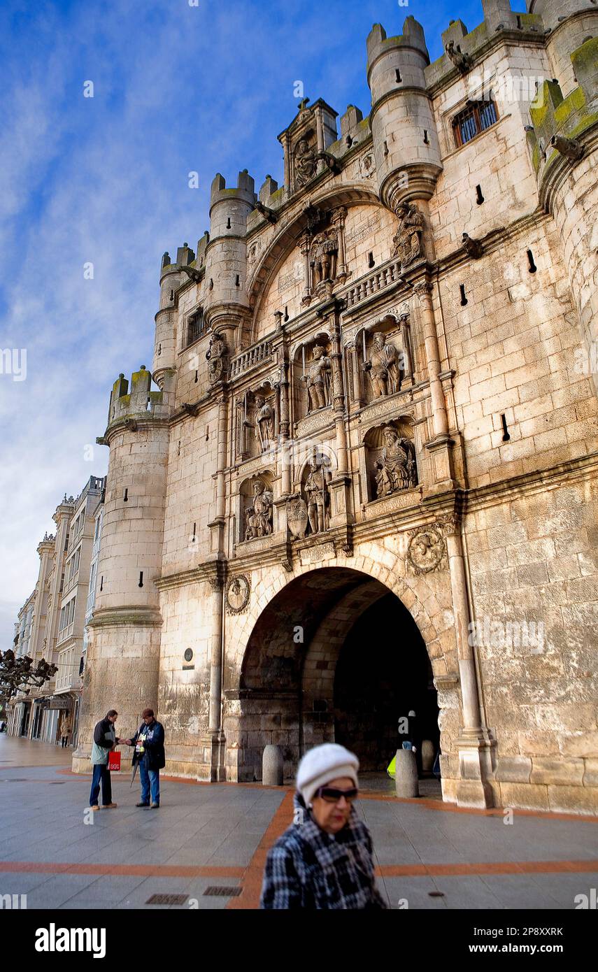 Puerta de Santa Maria. Burgos. Spain. Camino de Santiago Stock Photo ...