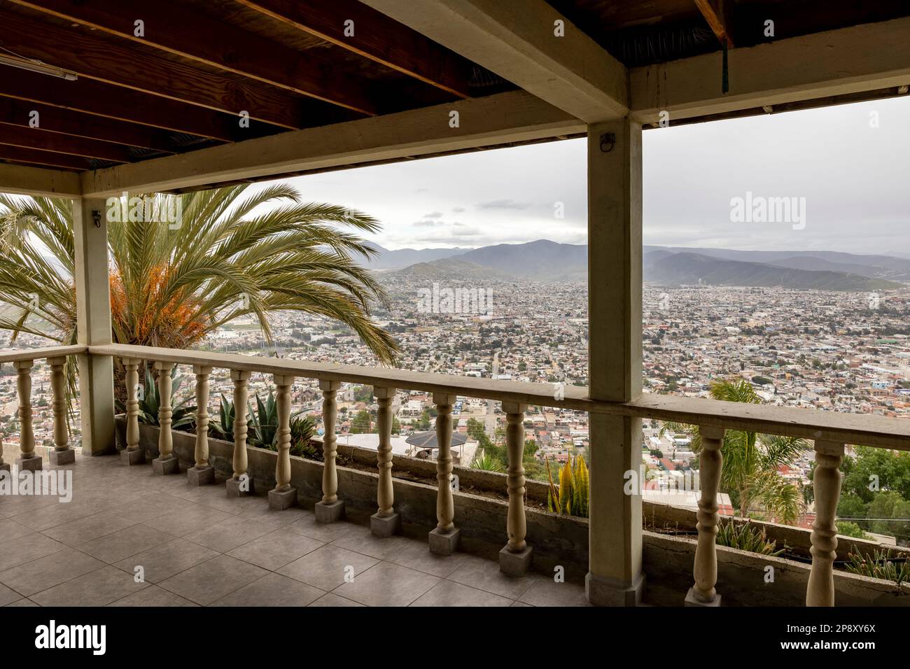 Ensenada, Baja California, Mexico - View of city from a balcony Stock ...
