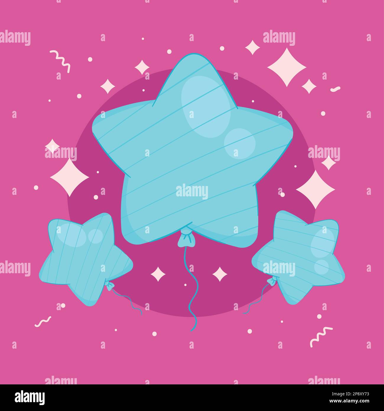 Blue Balloons Helium Floating Icon Stock Vector Image And Art Alamy