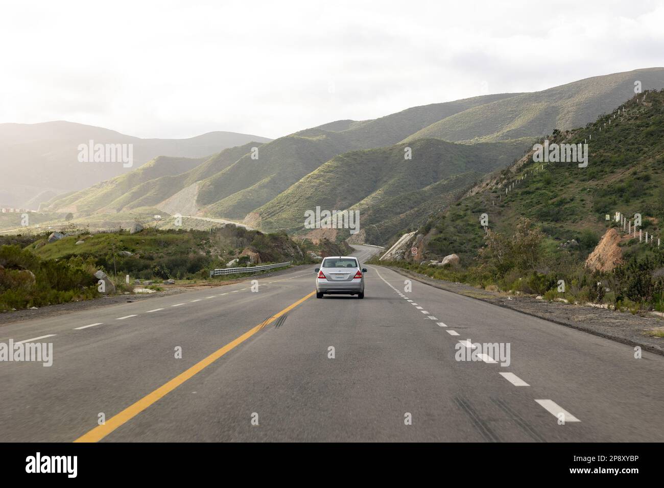 Baja California, Mexico - Ensenada Freeway in late afternoon Stock ...