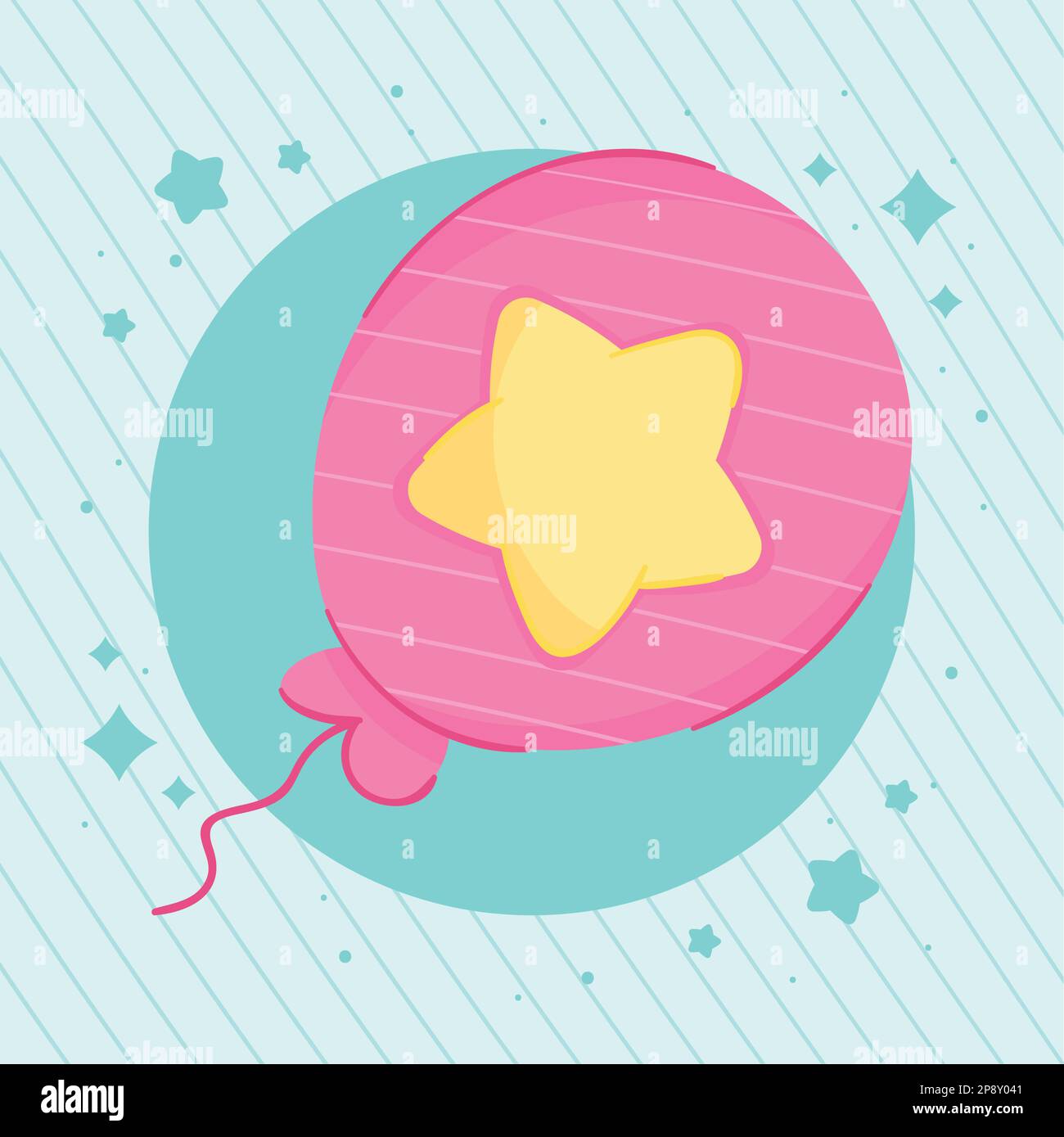 pink balloon helium floating icon Stock Vector Image & Art - Alamy