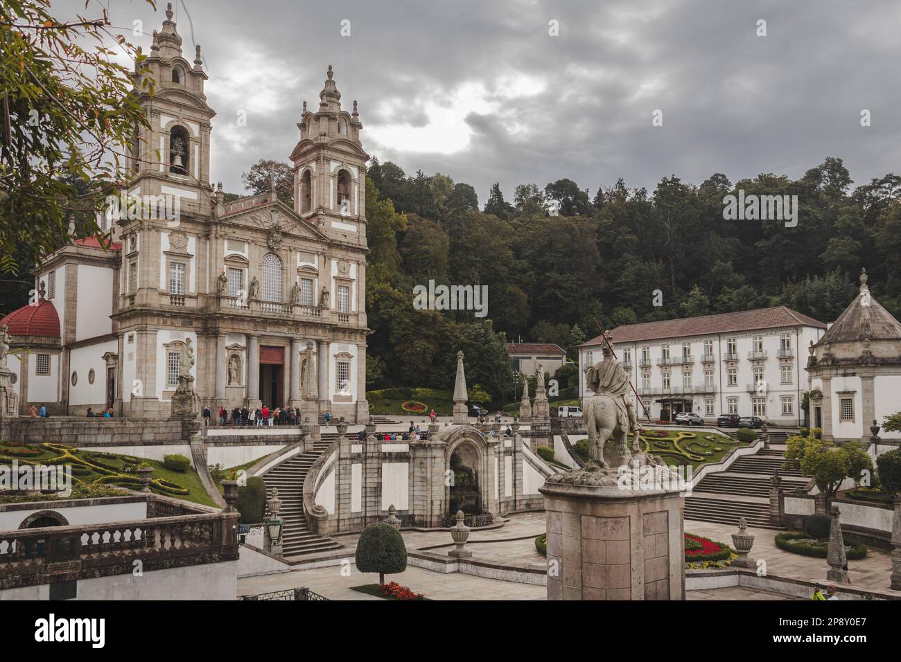 Beautiful View of Bom Jesus Sanctuary in Braga, Portugal Stock Photo ...