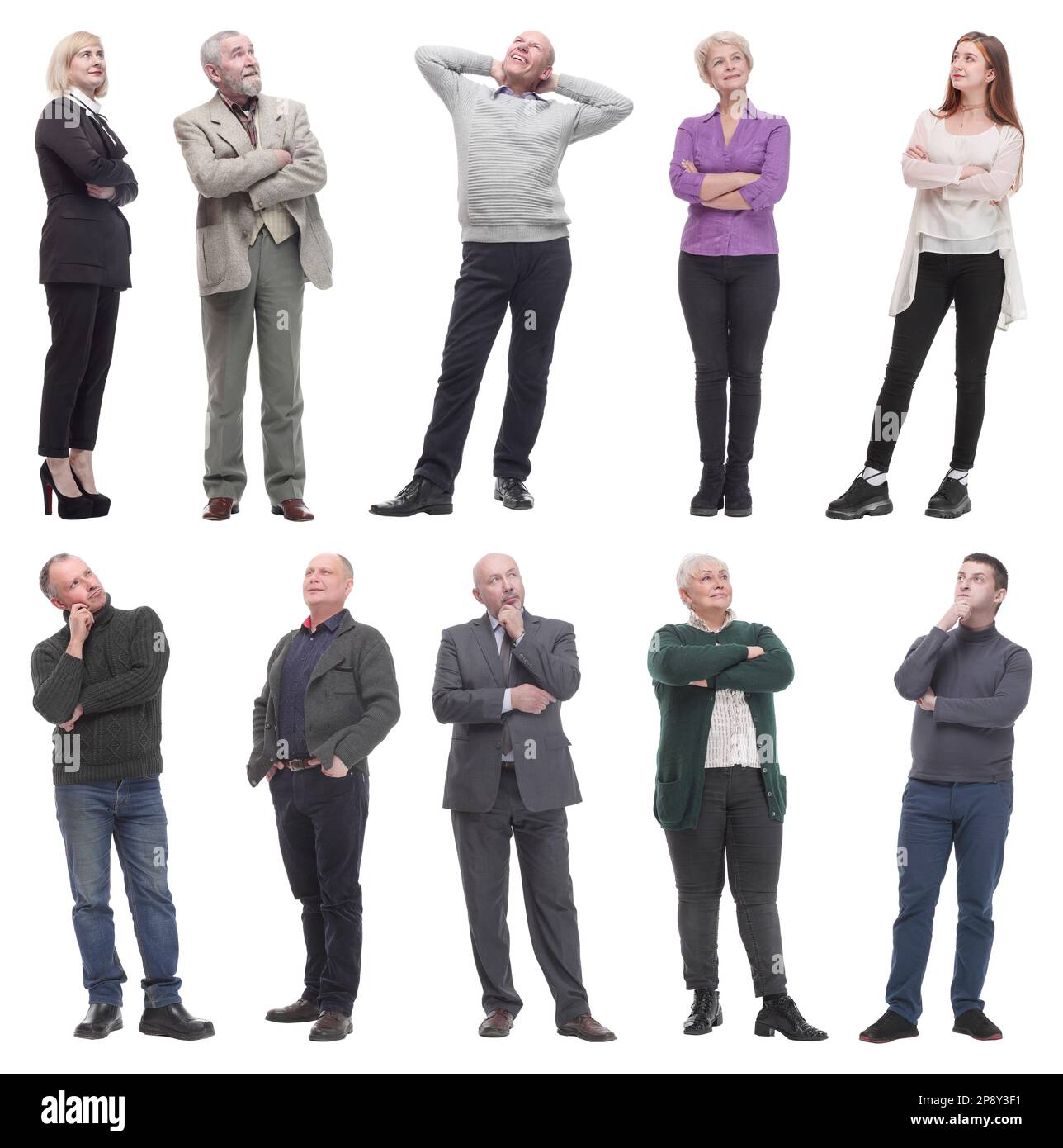 group of successful business people isolated on white Stock Photo - Alamy