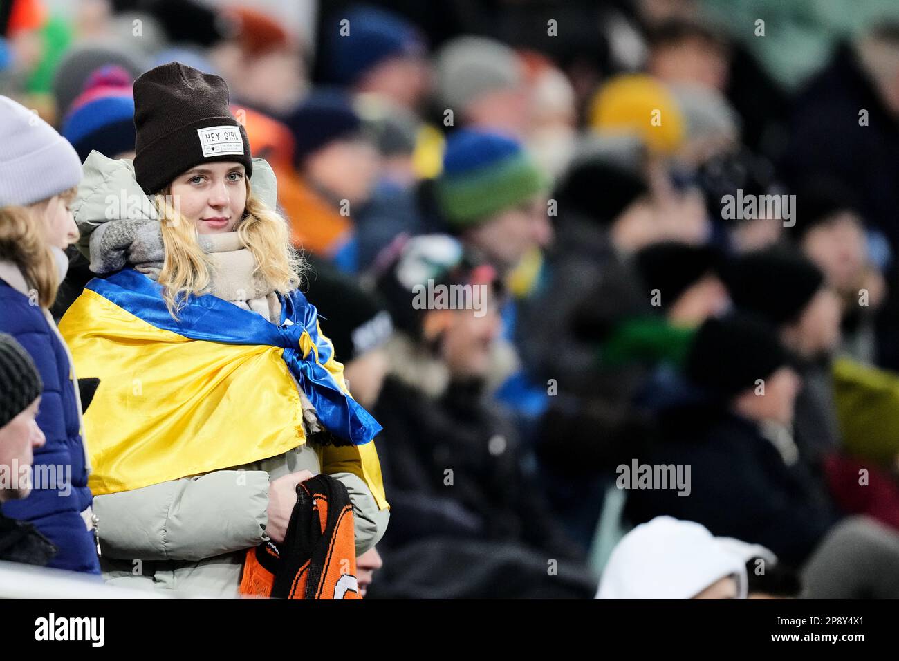 Warsaw - Ukrainian fan during the match between Shakhtar Donetsk v ...