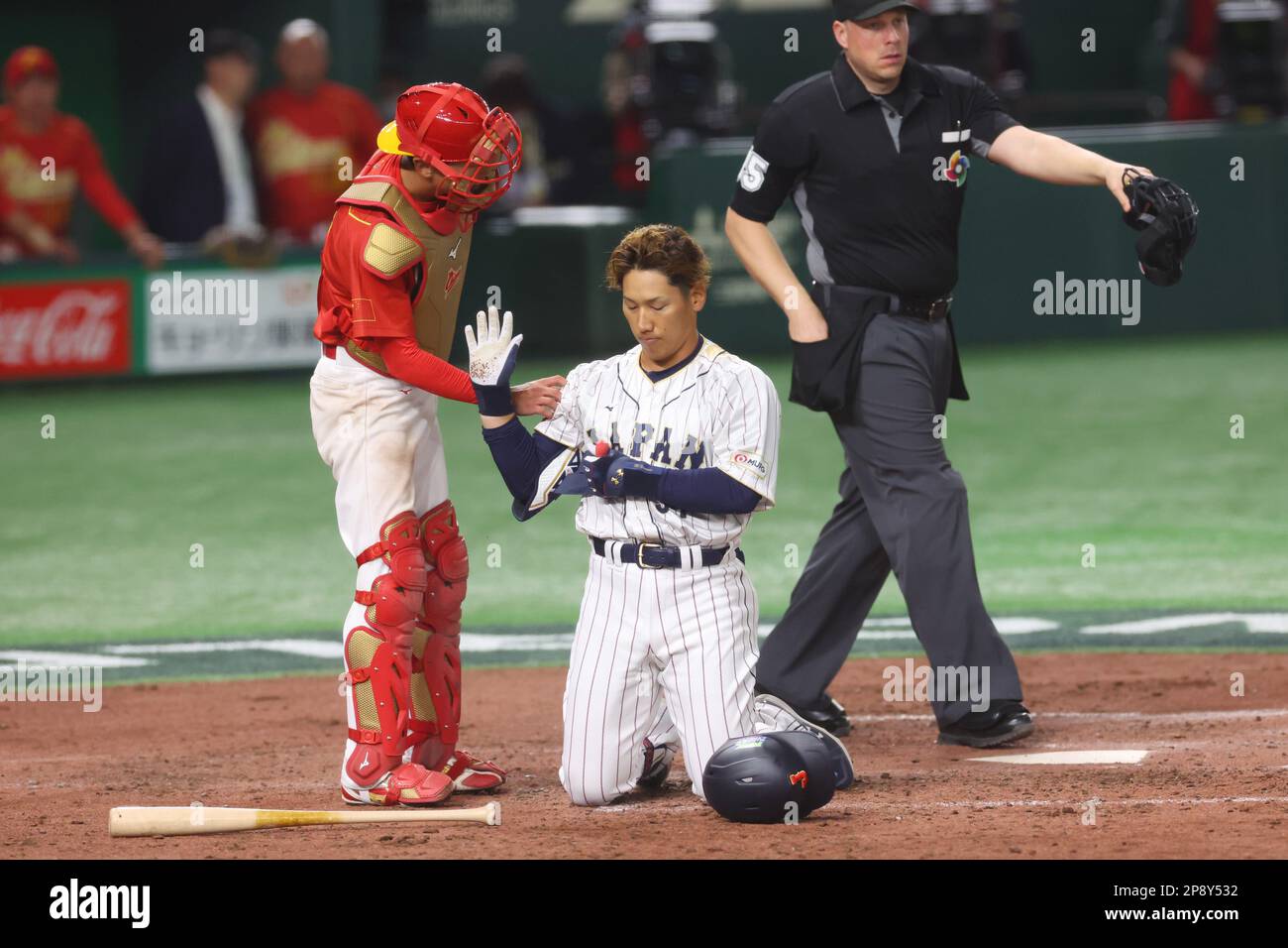 Tokyo, Japan. 9th Mar, 2023. (L to R) Ning Li (CHN), Masataka Yoshida ...
