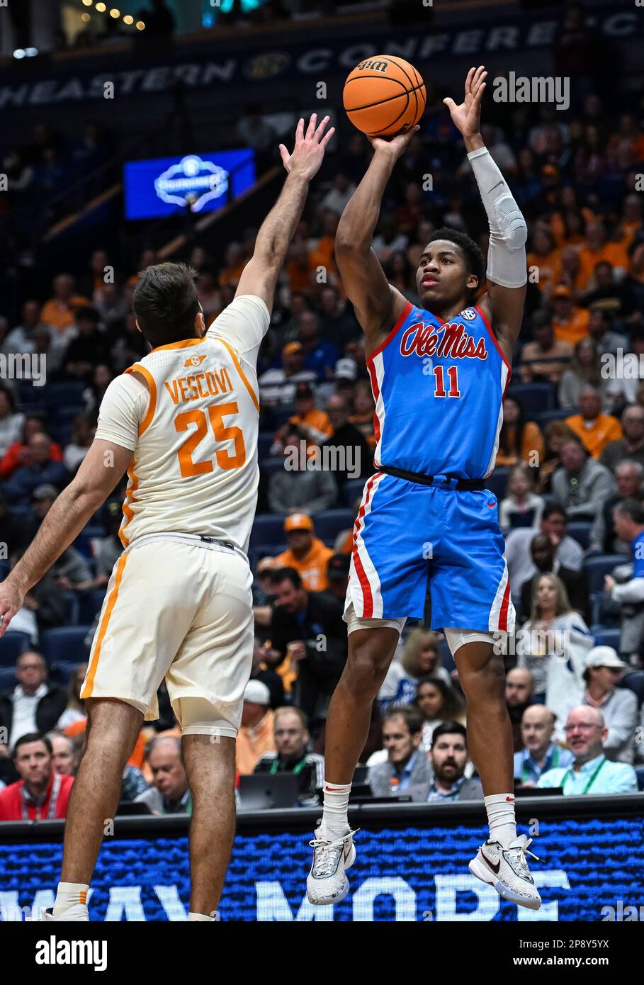 NASHVILLE, TN - MARCH 09: Mississippi Rebels guard Matthew Murrell (11 ...