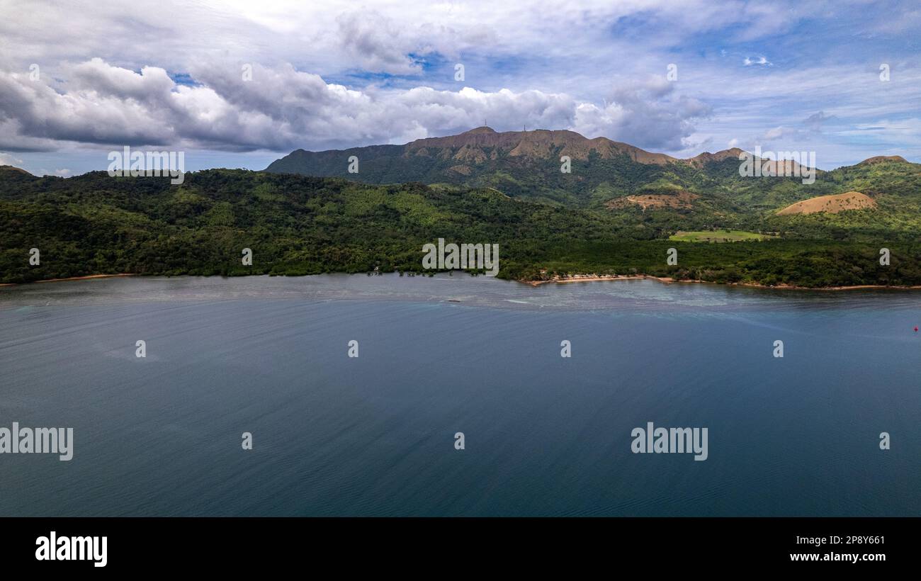 The photo captures the breathtaking beauty of a tropical jungle or ...