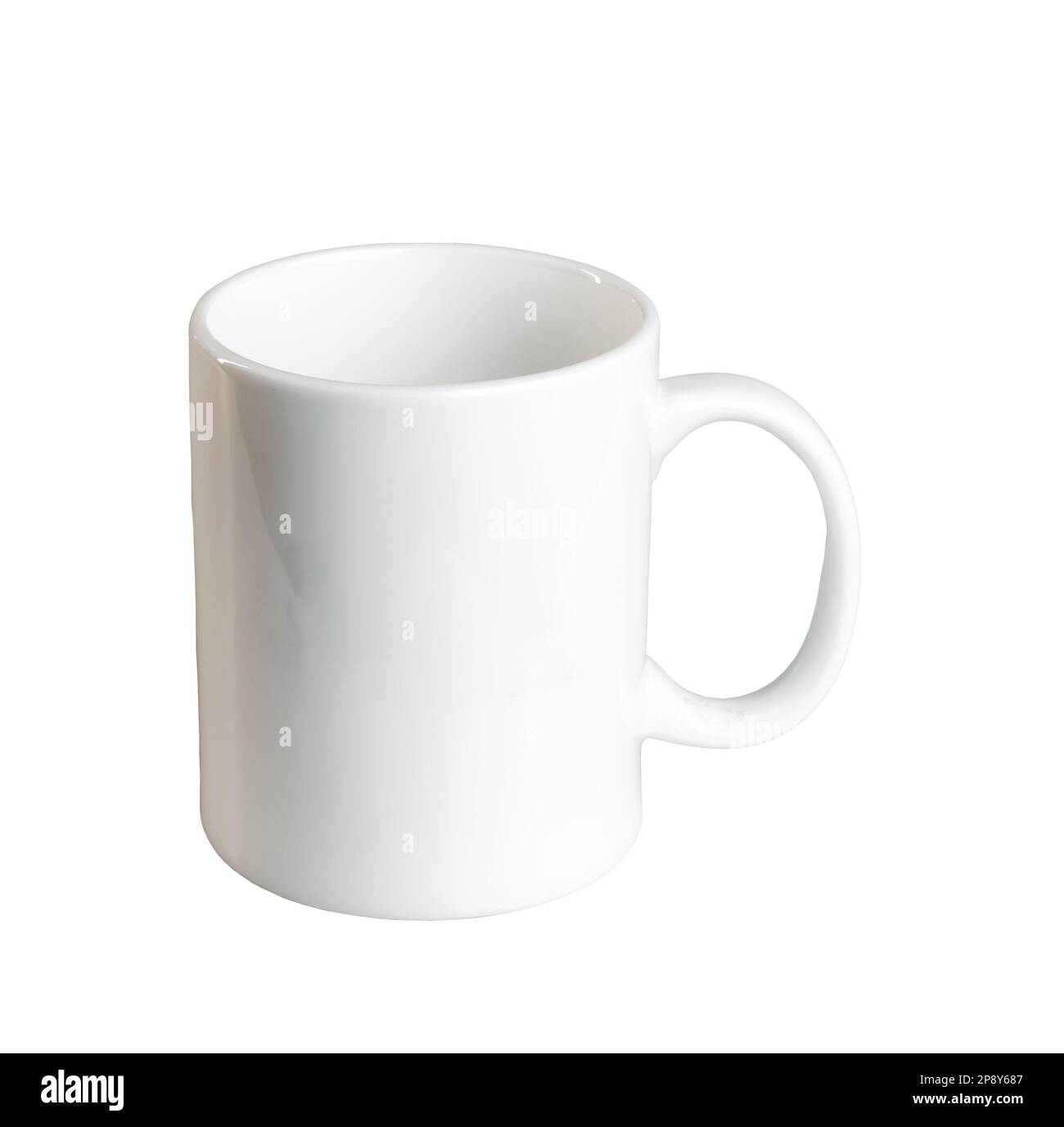 White cup isolate. Side view. Mockup template Stock Photo - Alamy